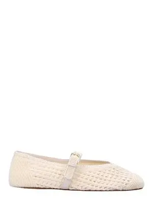 STUART WEITZMAN Embellished Flat Sandals - Chalk