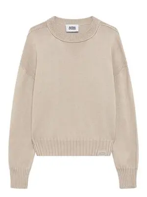 Alpha Studio Crew Neck Cotton Sweater - Corda