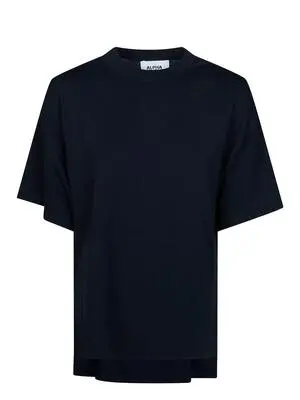 Alpha Studio Side Slit T-shirt - Blu