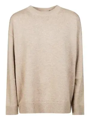 Max Mara Ribbed Knit Crewneck Sweater - Grigio