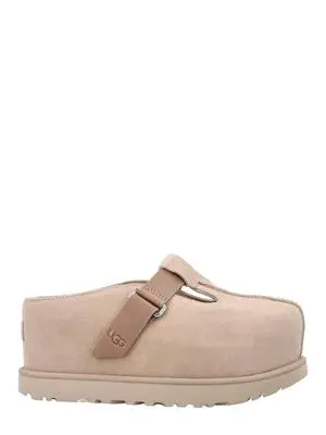 UGG Elevated Clogs With Adjustable Logo Strap - Sand