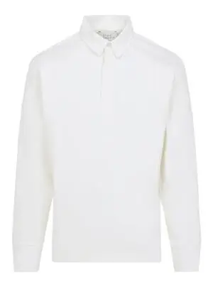 Studio Nicholson Alyk Cotton Rugby Polo - White