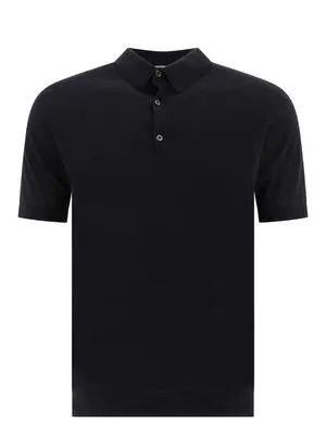 John Smedley Adrian Mini Polo Shirt - Black