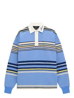 Amiri Amiri Oversized Long-Sleeved Polo Shirt Blu
