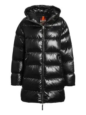 PARAJUMPERS Down Jacket With Drawstring Hood - Black