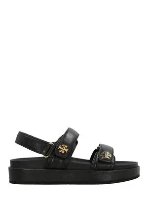 Tory Burch Kira Leather Platform Sandals - Black