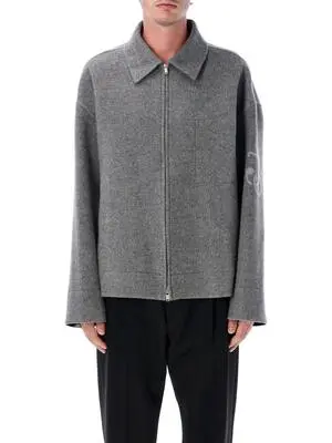 JIL SANDER Logo-detail Zip-front Jacket - Pebble