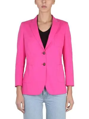 SAULINA SAULINA Viscose Adelaide Jacket With Peak Lapels Fuchsia