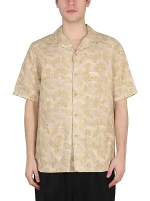 EAST HARBOUR SURPLUS Paisley Print Classic Collar Shirt - Beige