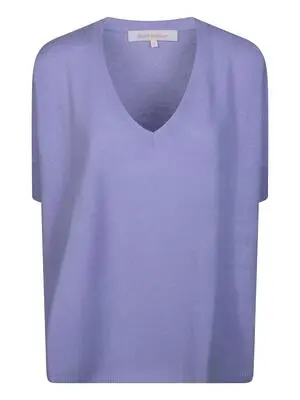ABSOLUT CASHMERE. Absolut Cashmere Cashmere V-neck Mini Tee - Viola