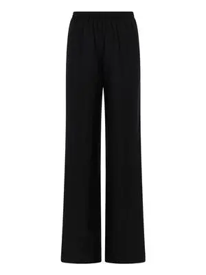 Loulou De Saison Alera Silk-twill Wide-leg Pants - Black