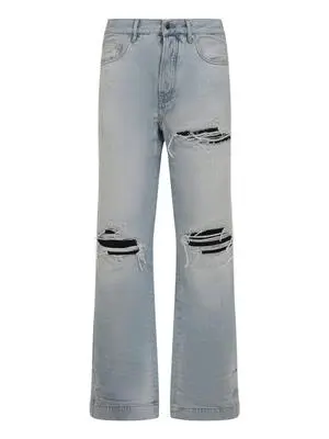 Amiri Straight Flare Distressed Jeans - Blue