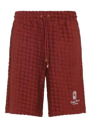 Amiri Textured Drawstring Shorts - Red