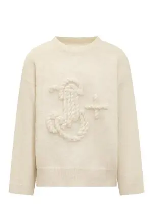 JIL SANDER JIL SANDER Mohair Blend Logo Knit Pullover