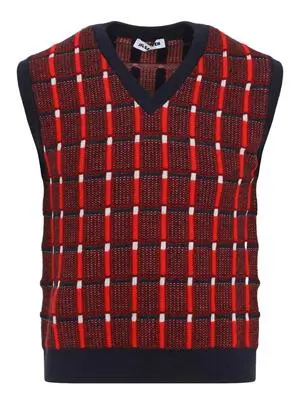 JIL SANDER Sleeveless Knit Vest - Red