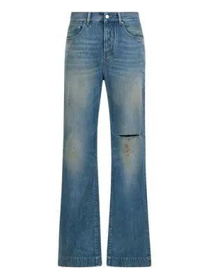 Amiri Distressed Wash Five-pocket Jeans - Blu