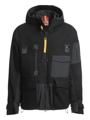 PARAJUMPERS Hooded Zip-front Utility Jacket - Black