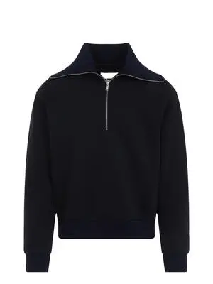 JIL SANDER Half-zip Sweatshirt - Blue
