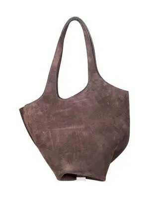 Attico La Scoop Asymmetric Medium Shopper Bag - Marrone