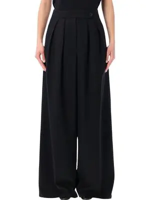 Dries Van Noten Wide-leg Pleated Trousers - Black