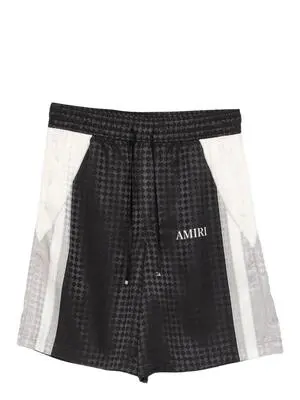 Amiri Mini Quad Paint Shorts - Black