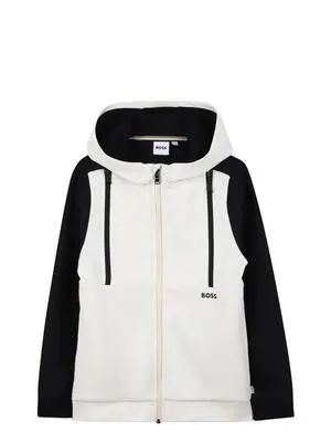 BOSS Zip-up Cardigan Set With Shorts - Black
