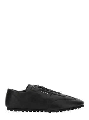 Marni Nappa Leather Softy Soccer Sneakers - Black