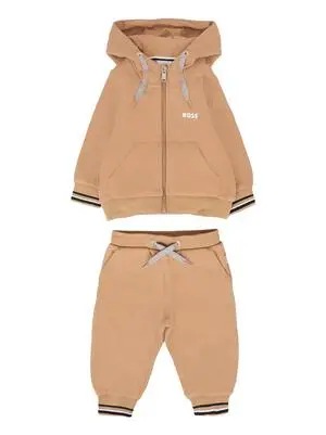 BOSS Hooded Sweatshirt And Jogger Set - Beige