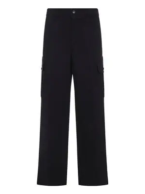 Dries Van Noten Overdyed Cotton Cargo Pants - Black