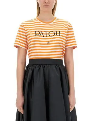 PATOU Striped Logo T-shirt - Multicolour