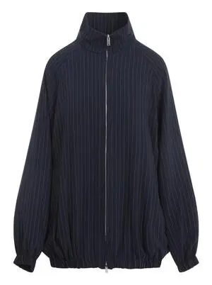 THE FRANKIE SHOP Baxter Track Jacket With Pinstripe Pattern - Blue