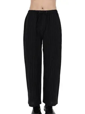 Studio Nicholson Tailored Pin Stripe Trousers - Black
