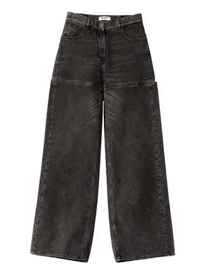 Attico THE ATTICO High-Waisted Wide-Leg Jeans Black