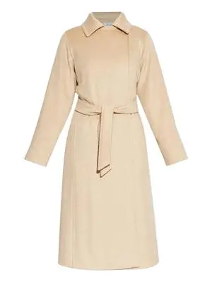 Max Mara MAX MARA Camel Wool Belted Jacket Beige