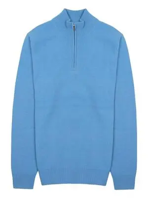 MC2 SAINT BARTH Wool Half-zip Sweater - Blue
