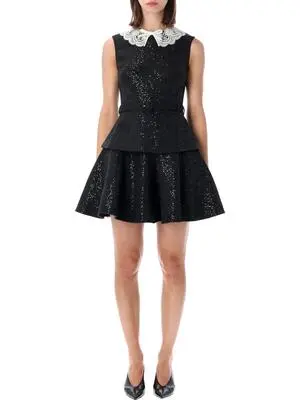 SELF-PORTRAIT Mini Dress - Nero