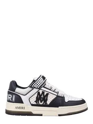 Amiri Perforated Logo Appliqué Touch-strap Sneakers - Black
