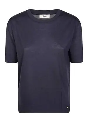 HERNO HERNO Crewneck T-Shirt With Continuous Edges