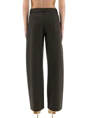 Moschino Wide-leg Wool Blend Trousers - Grey