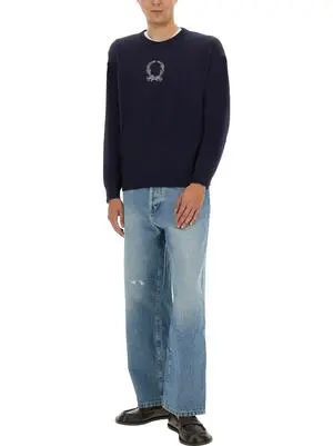 Moschino Tailored Cotton Trousers For Fw25 - Blue
