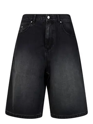 ARTE Round Pocket Denim Shorts - Nero