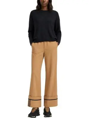 Herno HERNO Cuffed Wide-Leg Trousers Blue