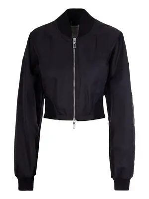 Sportmax Cropped Bomber Jacket - Black