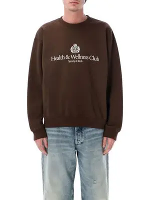 Sporty & Rich Graphic Crewneck Sweatshirt - Brown