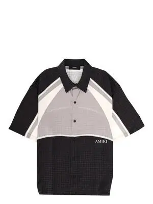 Amiri Short-sleeve Camp Collar Button-up Shirt - Black