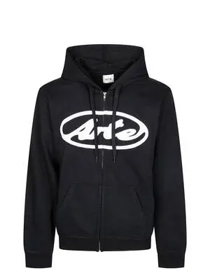 ARTE Circle Logo Zip Hoodie - Nero