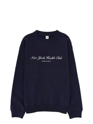 SPORTY & RICH Oversized Crewneck Sweatshirt - Blue