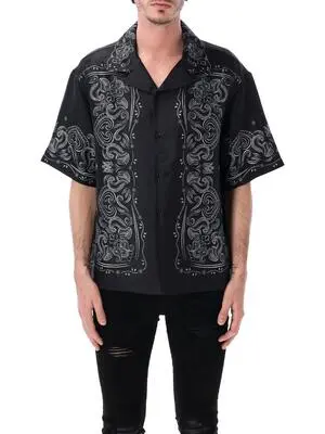 Amiri Oversized Bowling Shirt Size - Black