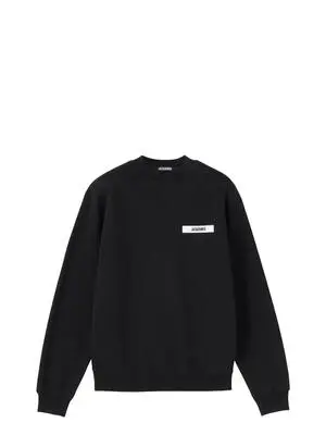 Jacquemus Logo Patch Crewneck Sweatshirt - Black