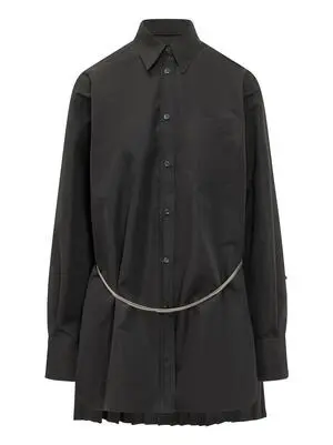 SPORTMAX SPORTMAX Mini Casacca With Belt And Pleated Hem